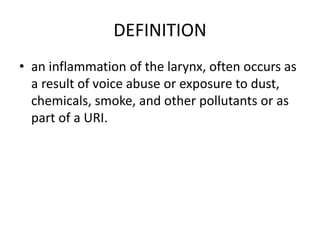 Laryngitis | PPT