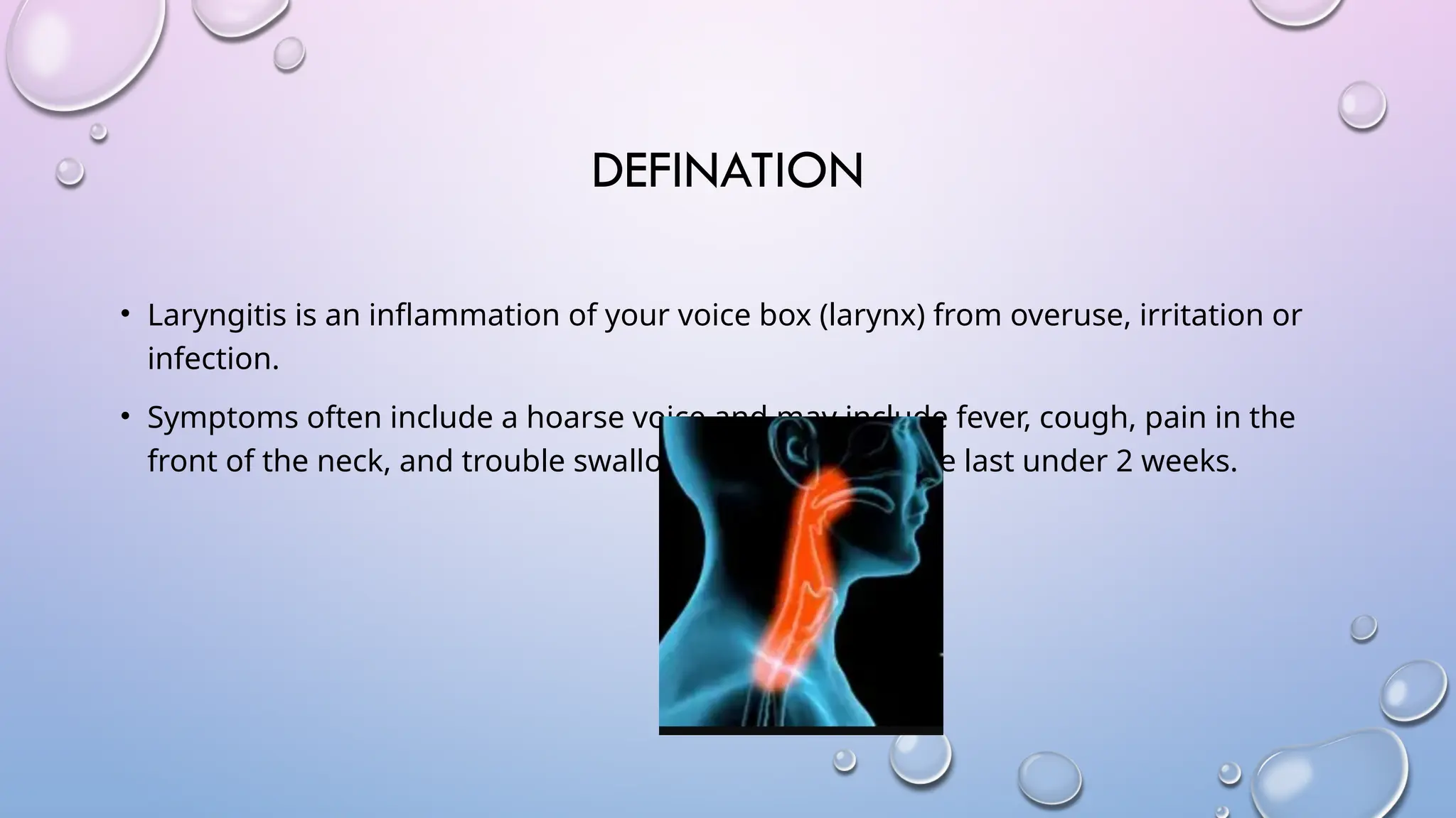 LARYNGITIS.powerpoint slides for nursing | PPTX