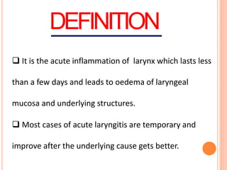 Laryngitis | PDF