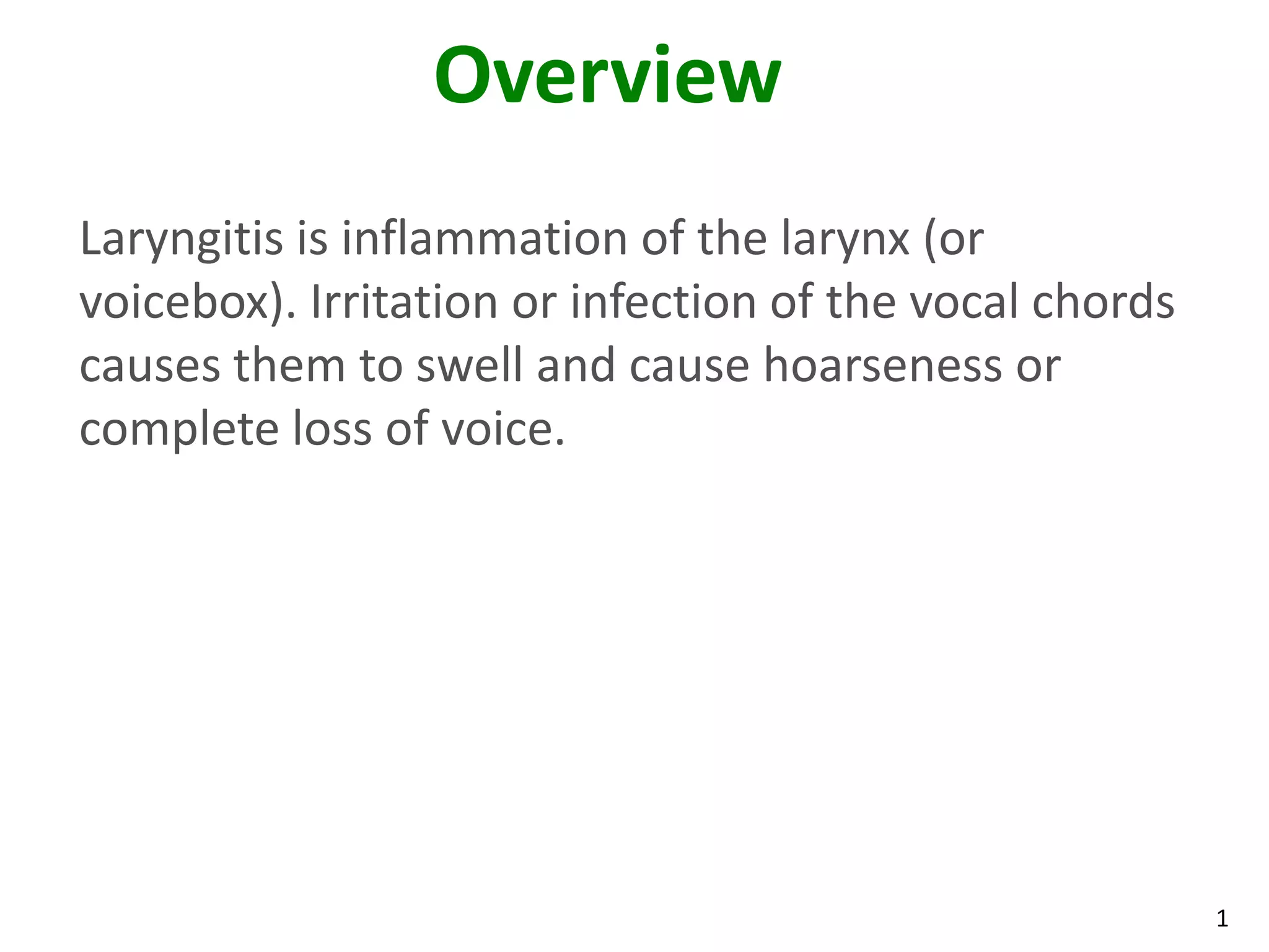 Laryngitis | PPTX