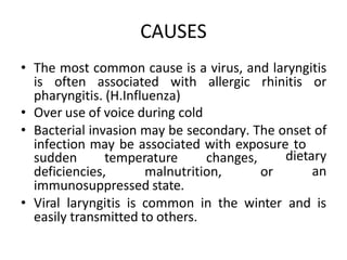 laryngitis ahn.adult health nursing adult | PPTX