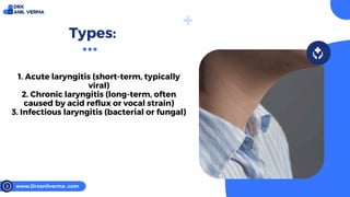 Laryngitis disease Treatment,symptoms and privention | PPT