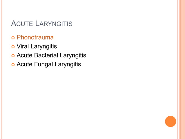 Laryngitis | PPTX