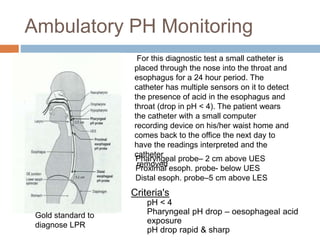 Laryngo pharyngeal reflux (lpr) | PPTX