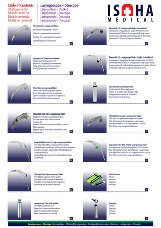 Laryngoscope-Otoscope Product Catalogue pdf - medical-isaha.com