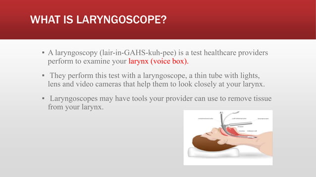 LARYNGOSCOPE pp.pptx | Ear, Nose and Throat Conditions | Diseases and ...