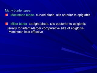 Curved Blade Intubation