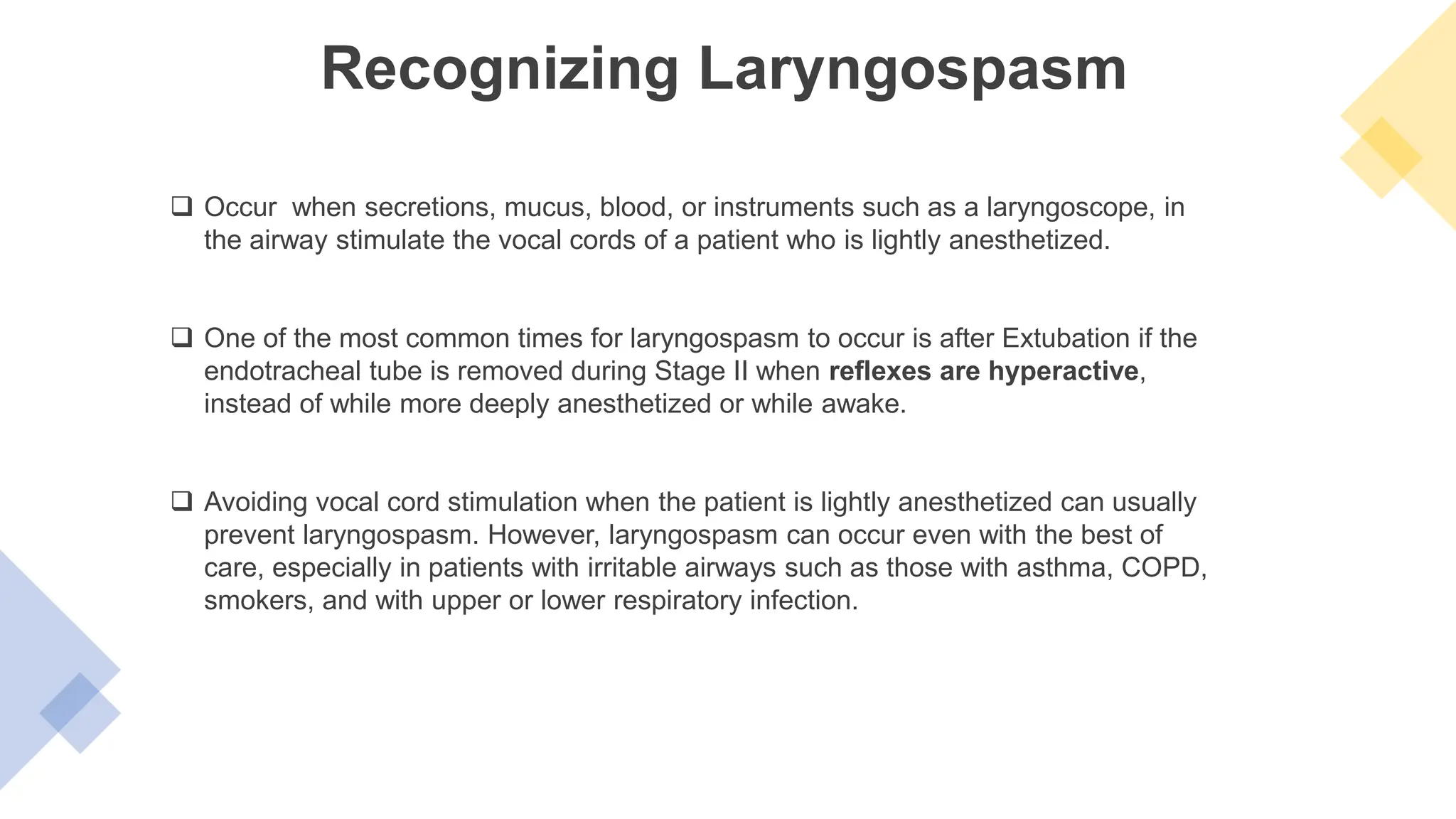 Laryngospasm Presentation.pptx By Ak (Anesthesia ) | PPTX
