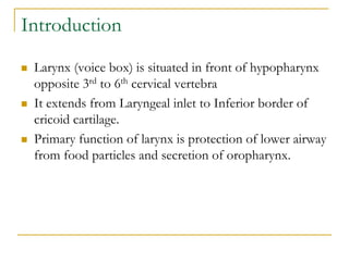Anatomy of Larynx Dr Utkal Mishra | PPSX