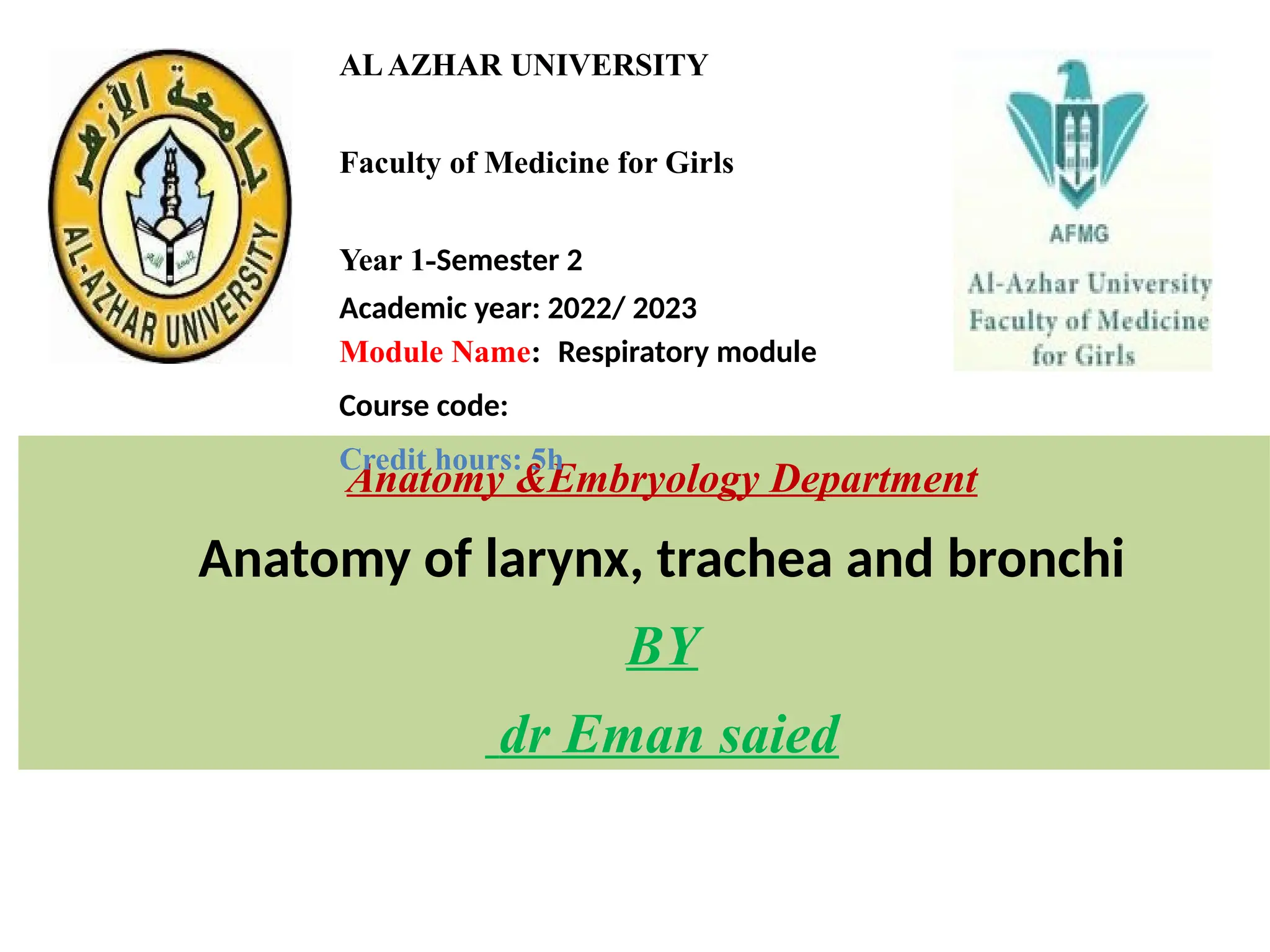 anatomy of larynx , trachea and bronchi ppt. | PPTX