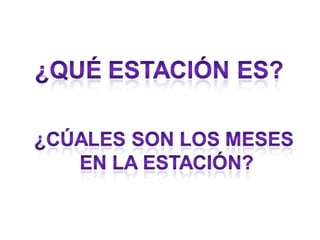 Las estaciones y los meses (Seasons and Months) | PPT