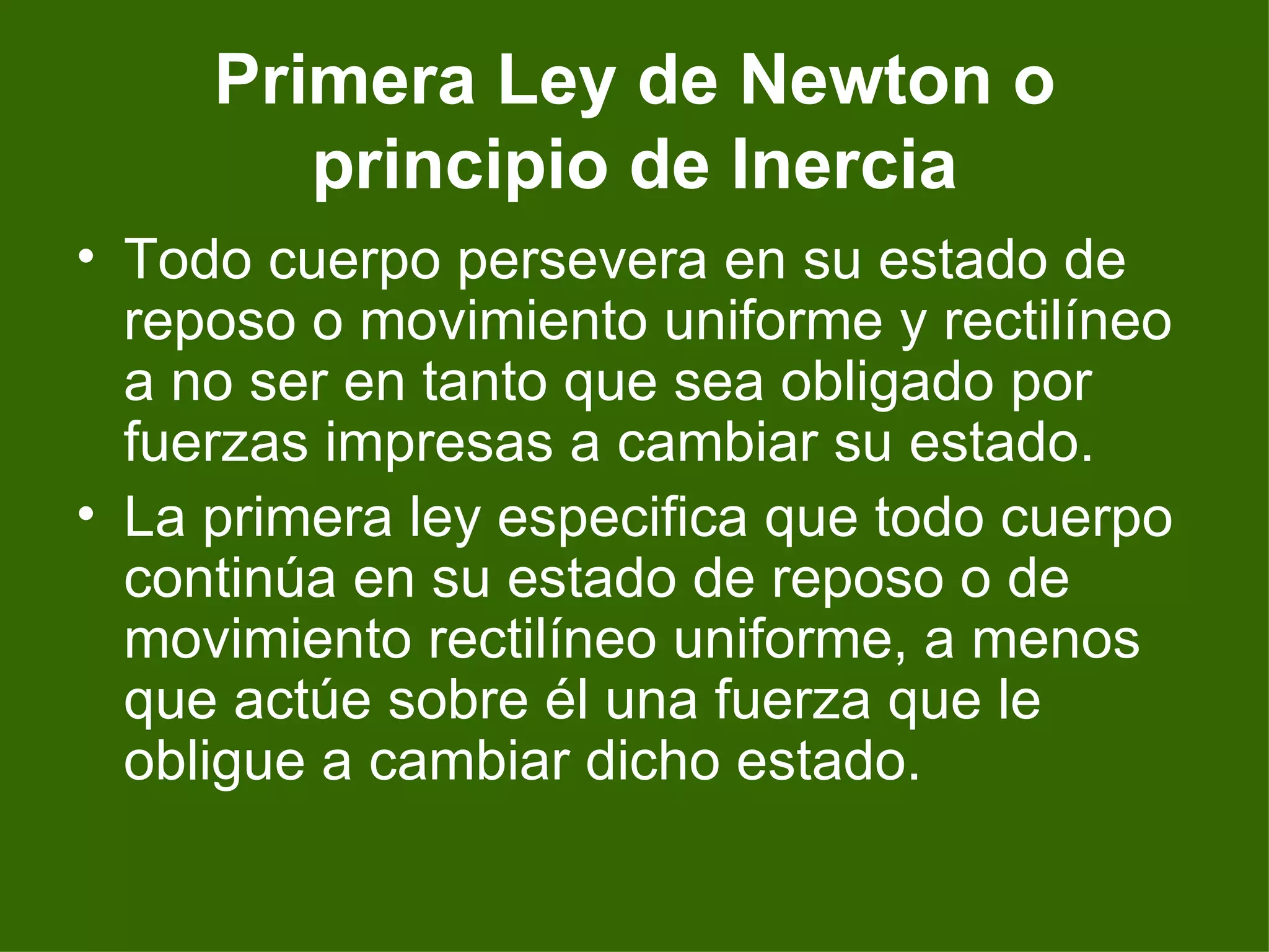 LAS FUERZAS: LAS LEYES DE NEWTON | PPT