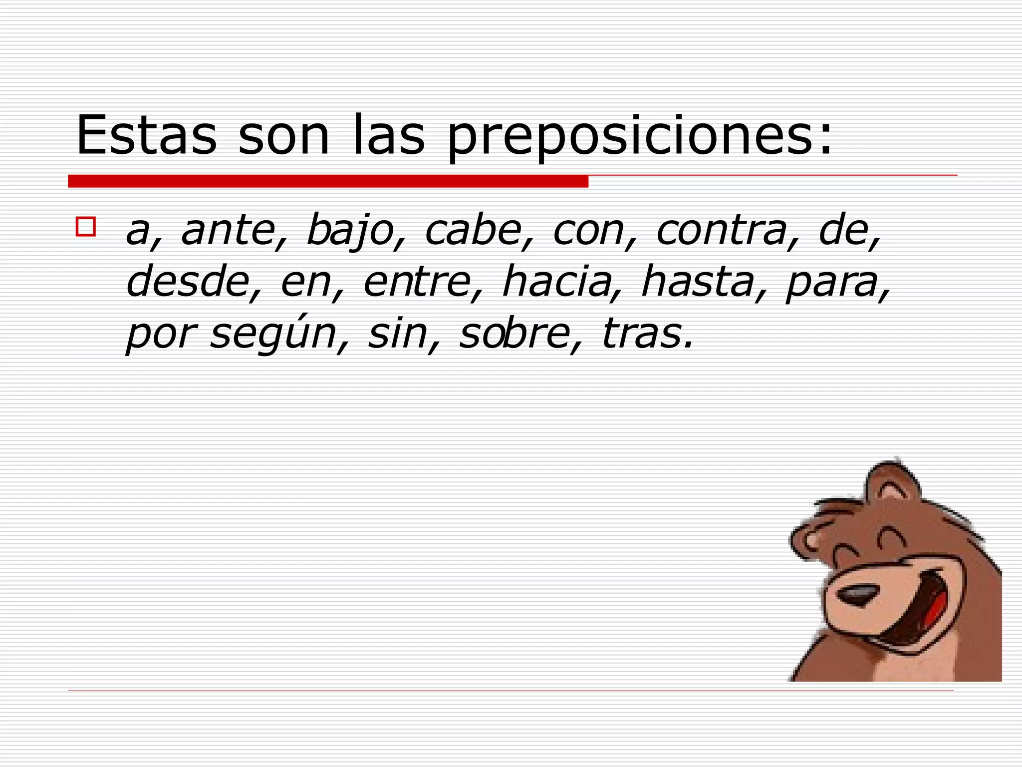 Las Preposiciones | PPT