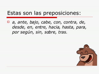 Las Preposiciones | PPT