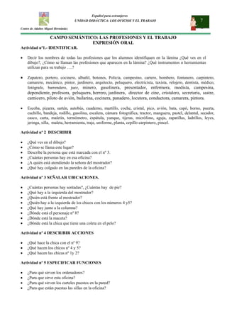 Las profesiones y el trabajo | PDF