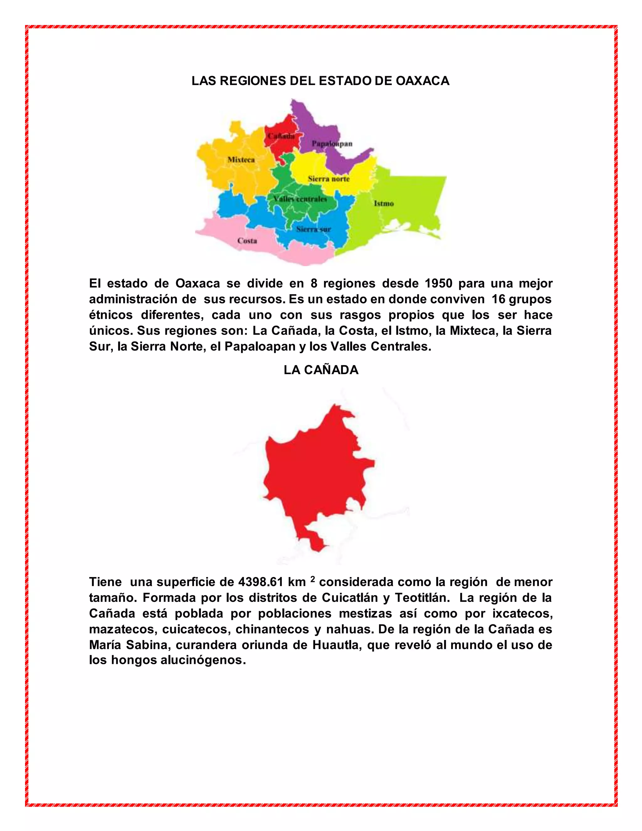 Las regiones-del-estado-de-oaxaca | DOCX
