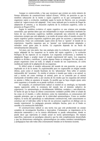 Variedades del constructivismo | PDF