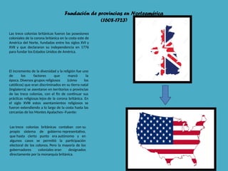 Las 13 colonias la historia de la fundación americana | PPTX