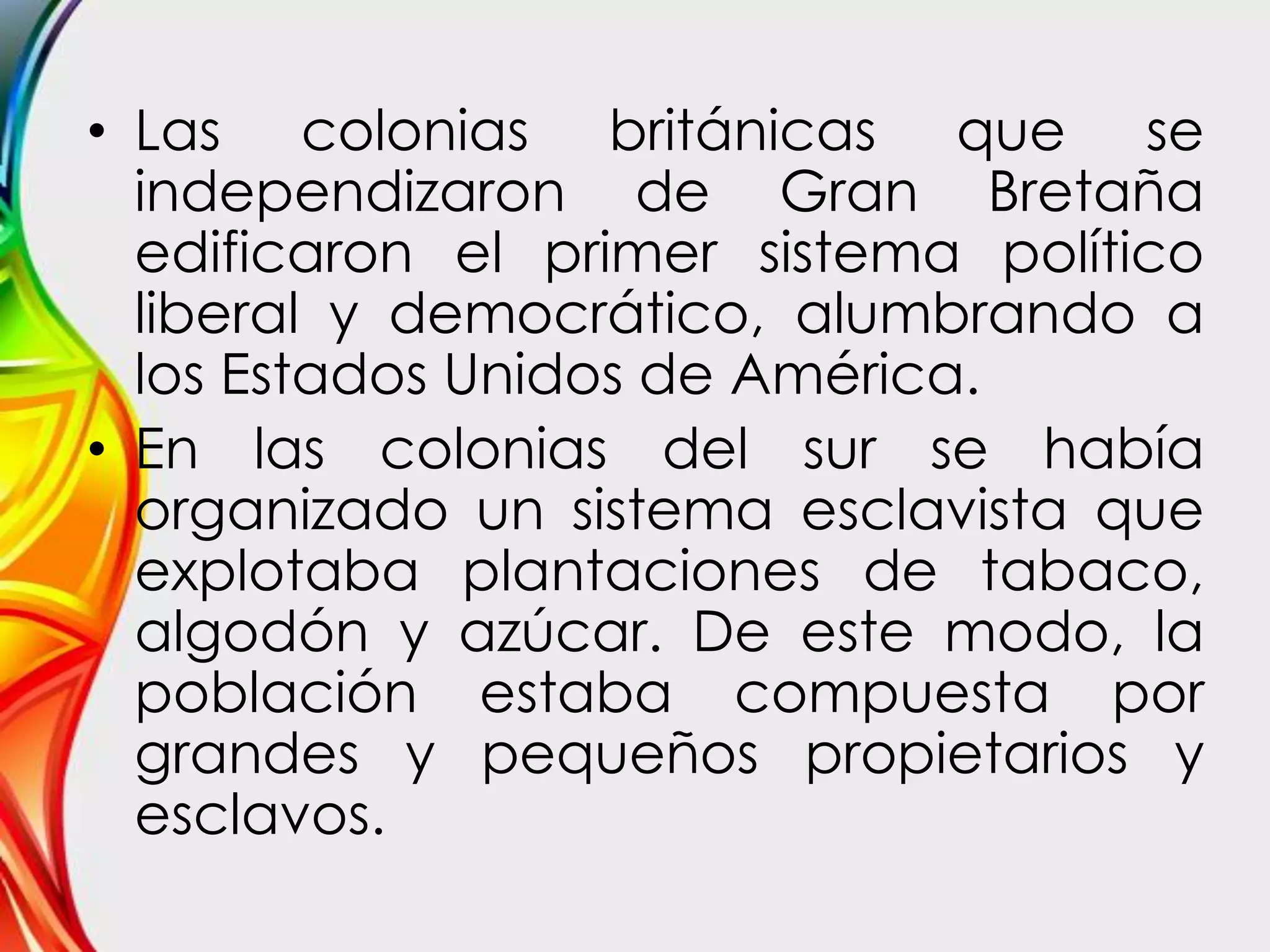 Las 13 Colonias de Estados Unidos | PPTX