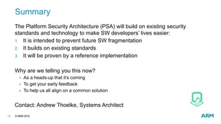 LAS16-203: Platform security architecture for embedded devices | PPTX