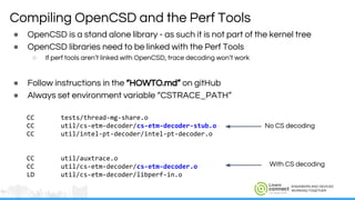 LAS16-210: Hardware Assisted Tracing on ARM with CoreSight and OpenCSD | PDF