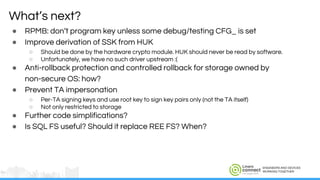 LAS16-504: Secure Storage updates in OP-TEE | PDF
