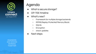LAS16-504: Secure Storage updates in OP-TEE | PDF