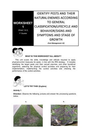 LAS 1 Pest Management 12.docx | Agriculture | Industries