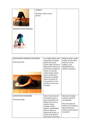 Las 25 posturas basicas | DOC