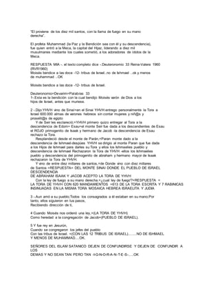 Las 3 diferencias abismales entre la entrega de la Tora Santa y Divina ...