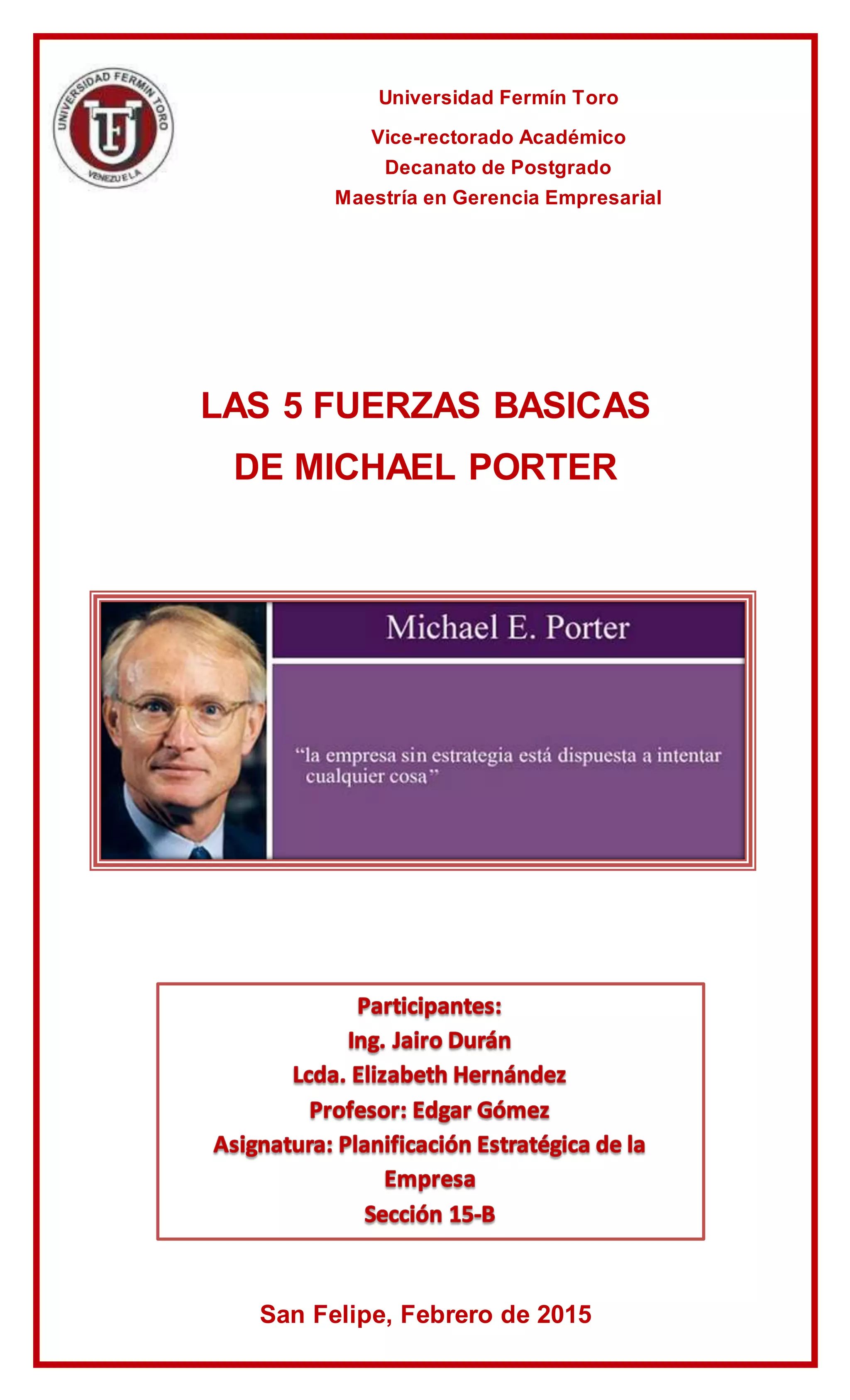 Las 5 Fuerzas de Porter. | DOCX