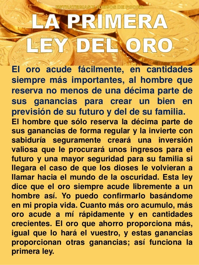 Las 5 leyes del oro