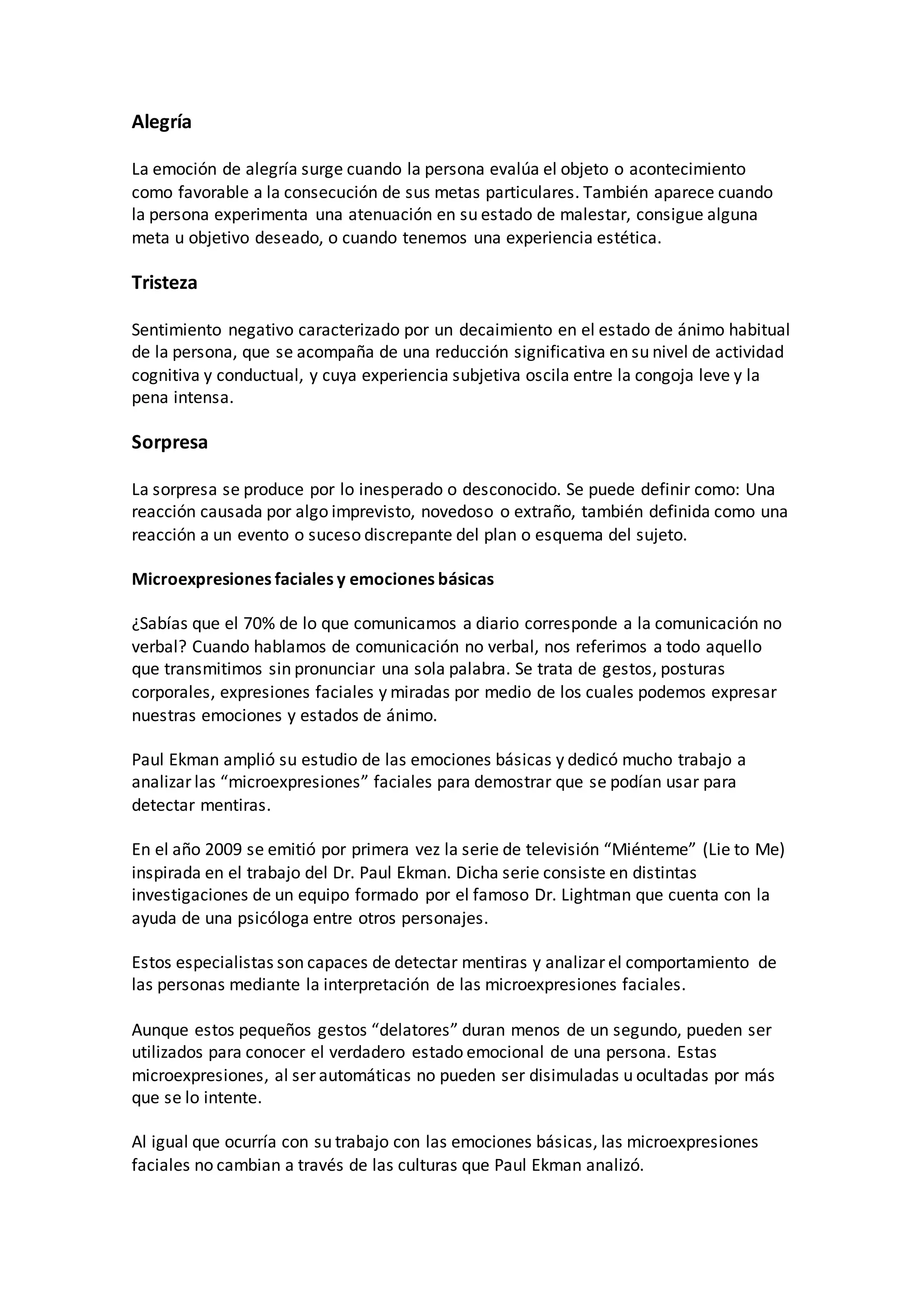 Las 6 Emociones Basicas Pdf