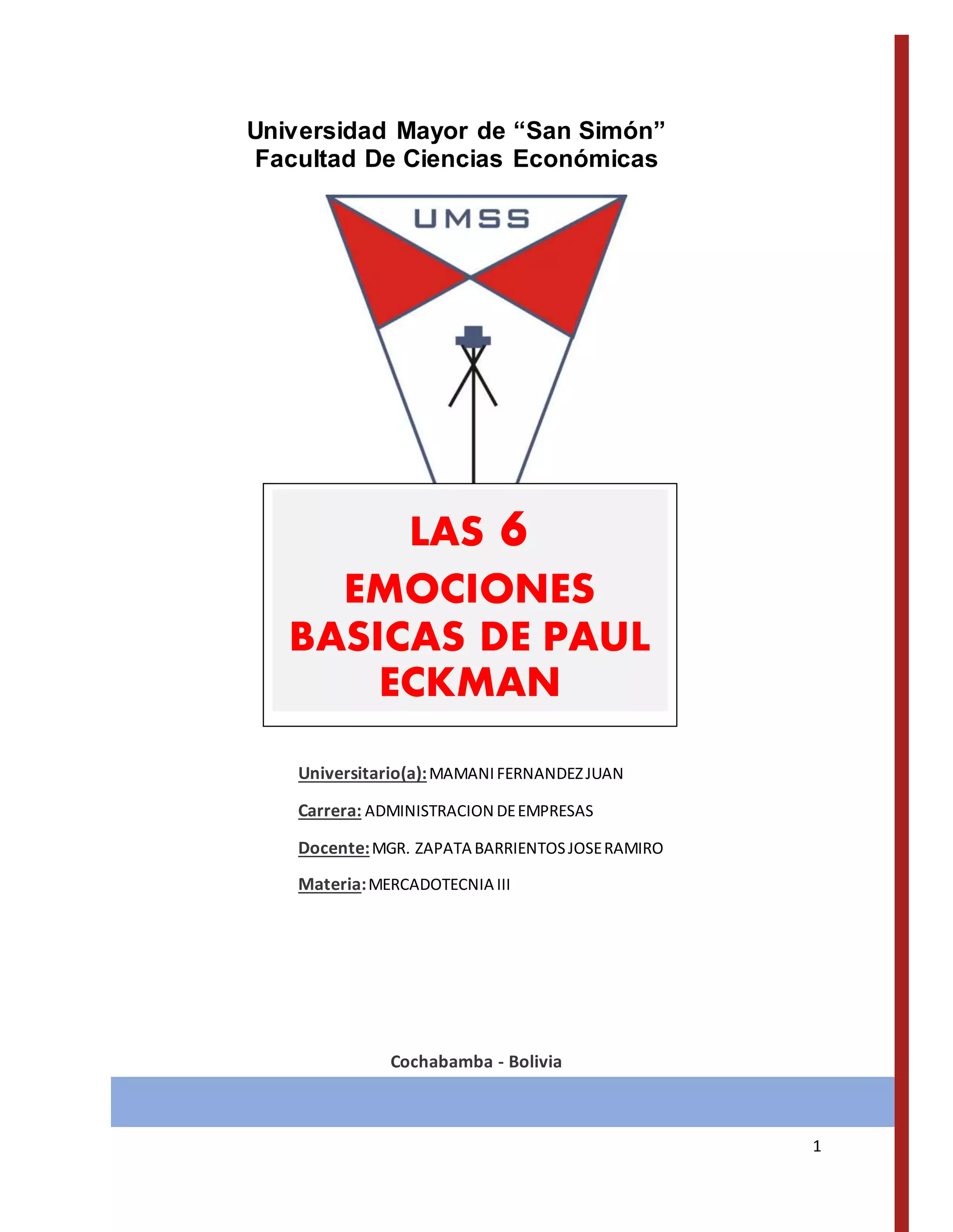 Las 6 emociones basicas de paul ekman | PDF