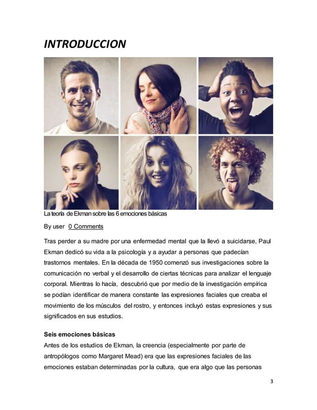 Las 6 emociones basicas de paul ekman | PDF