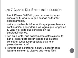Las 7 claves del éxito | PPTX