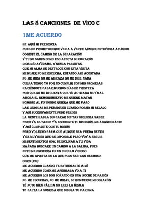Las 8 canciones de vico c | DOCX