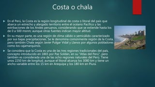 Las 8 regiones naturales del perú | PPTX