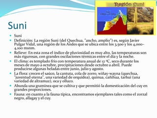Las 8 regiones naturales del perú | PPTX