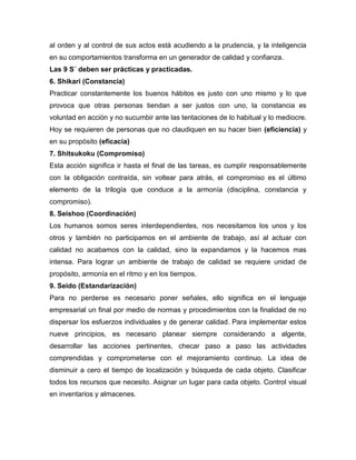 Metodología de las 9 "s" | DOCX