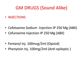 LASA (LOOK A LIKE SOUND A LIKE) MEDICINES | PPTX