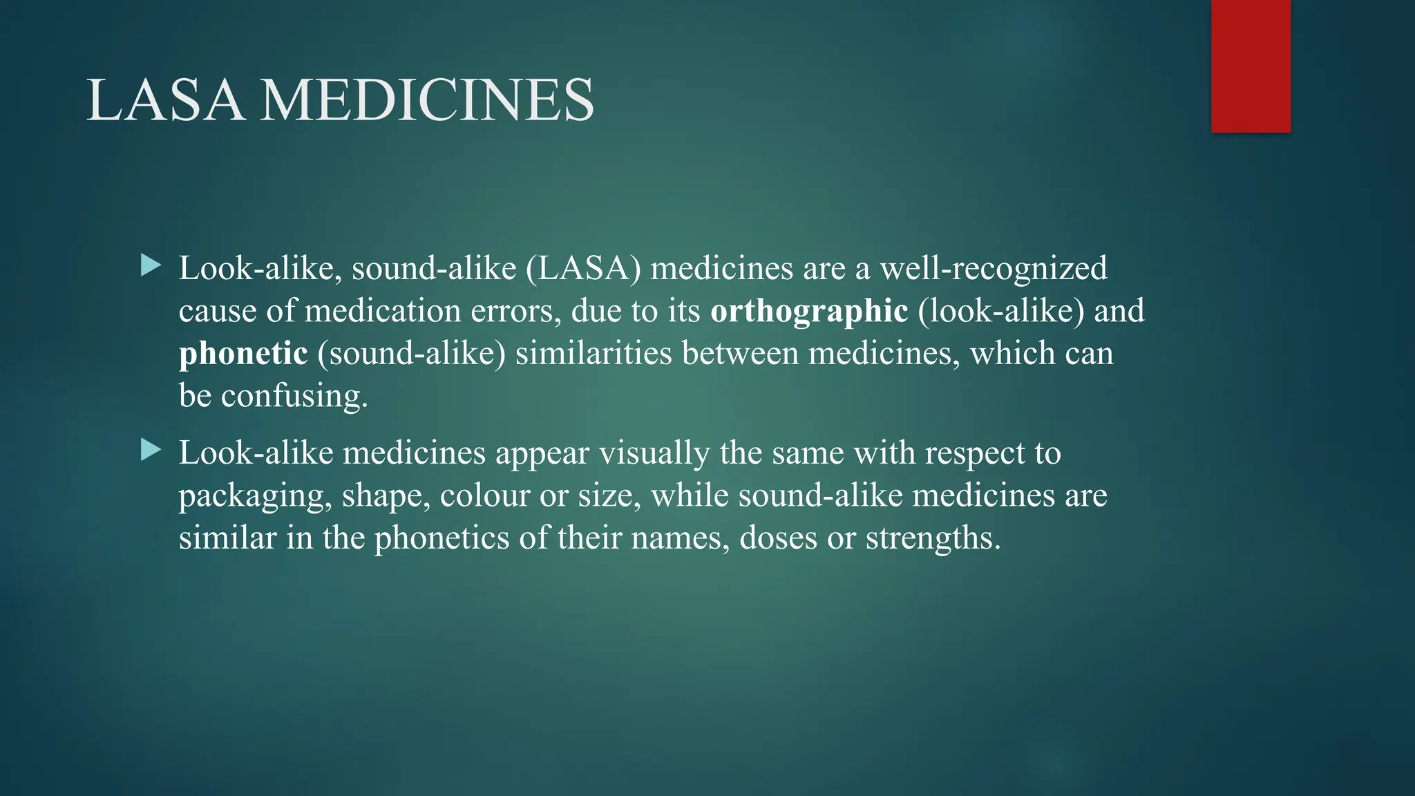 ADVERSE DRUG REACTIONS, ADE, LASA drugs, VERBAL ORDER AND DOCUMENTATION ...