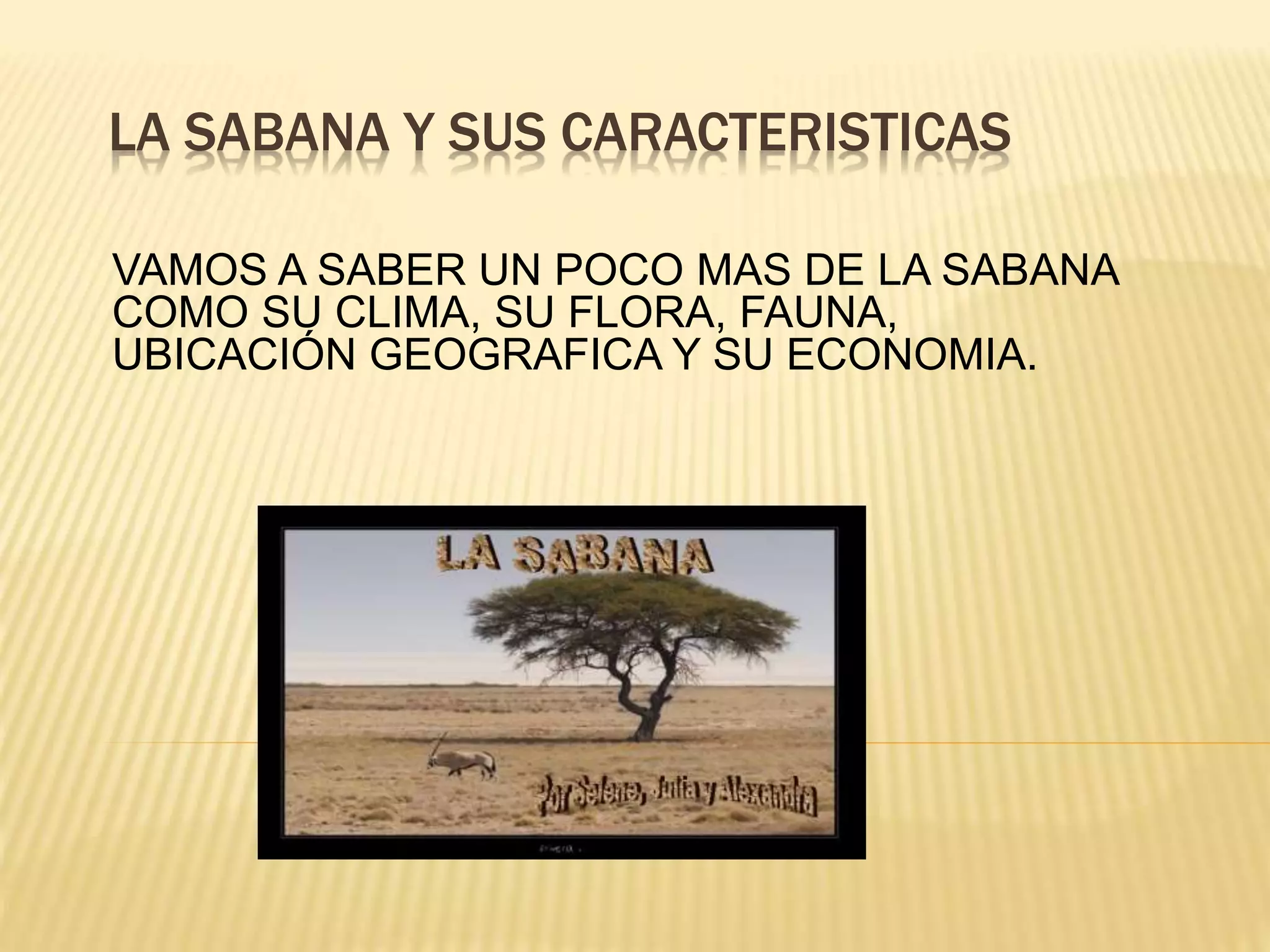 La sabana y sus caracteristicas | PPTX