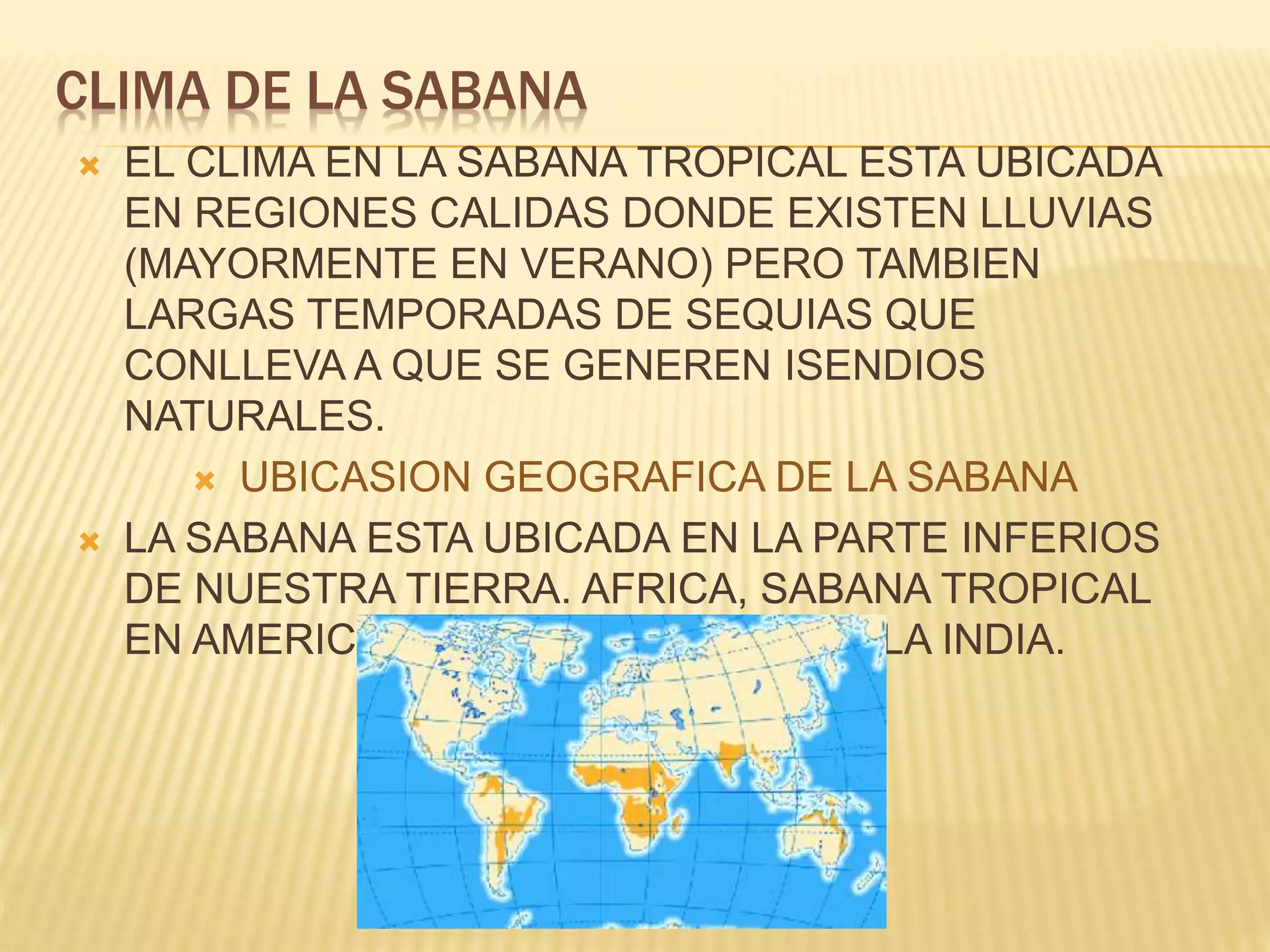 La sabana y sus caracteristicas | PPTX