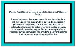 La sabiduría de los filósofos griegos | PDF