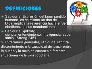 La sabiduria | PPTX