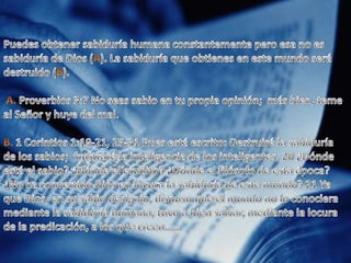 La sabiduria | PPTX