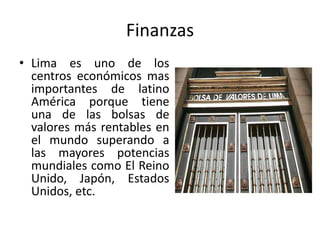 Las actividades económicas de las regiones lima y | PPTX