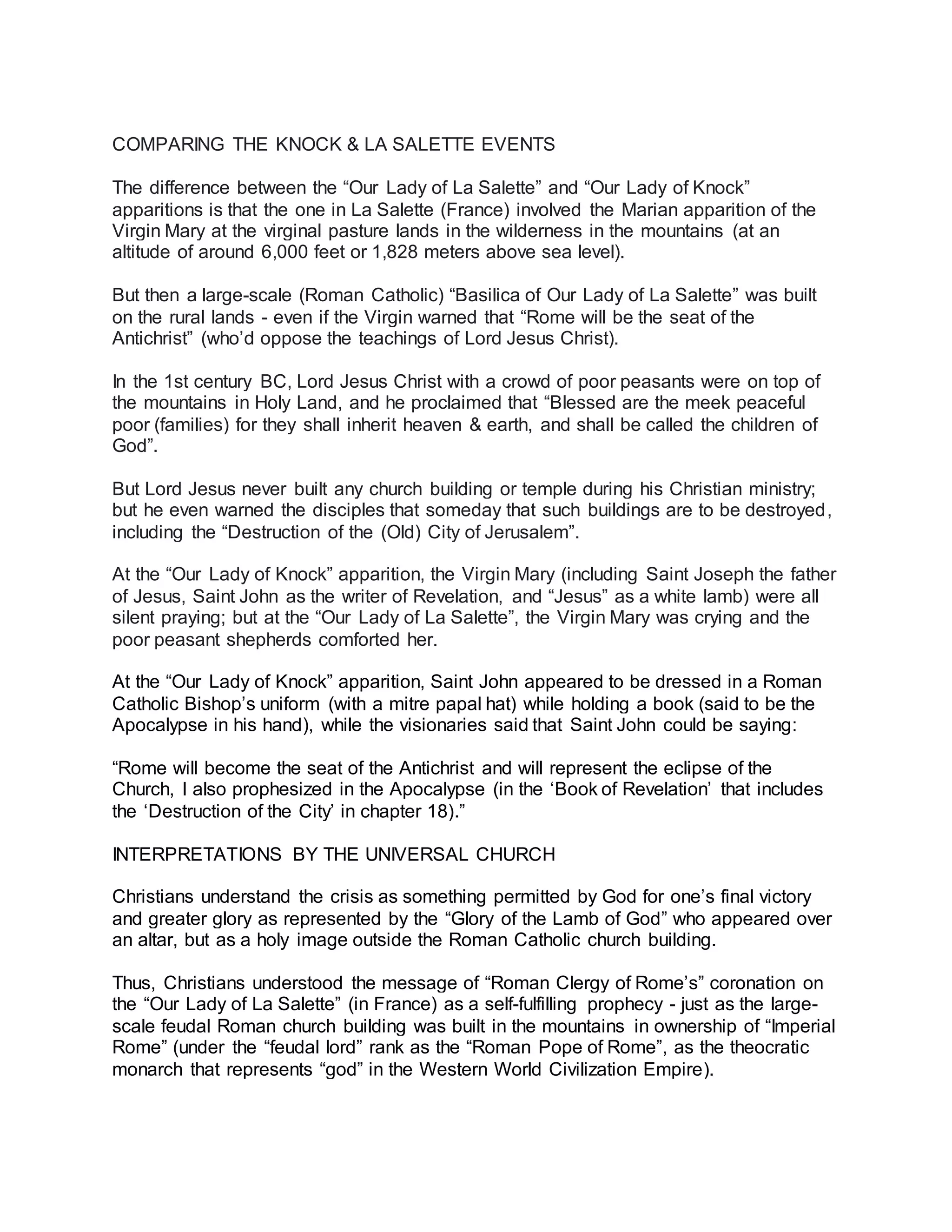 la salette coronation & knock apparition.docx