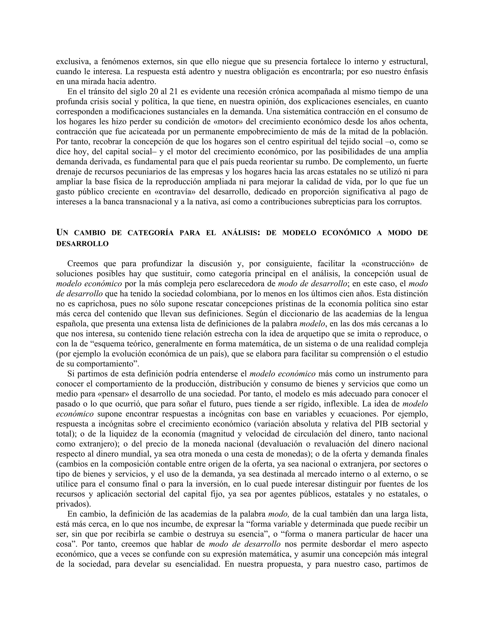 La salida un modo de desarrollo humano para la paz | PDF